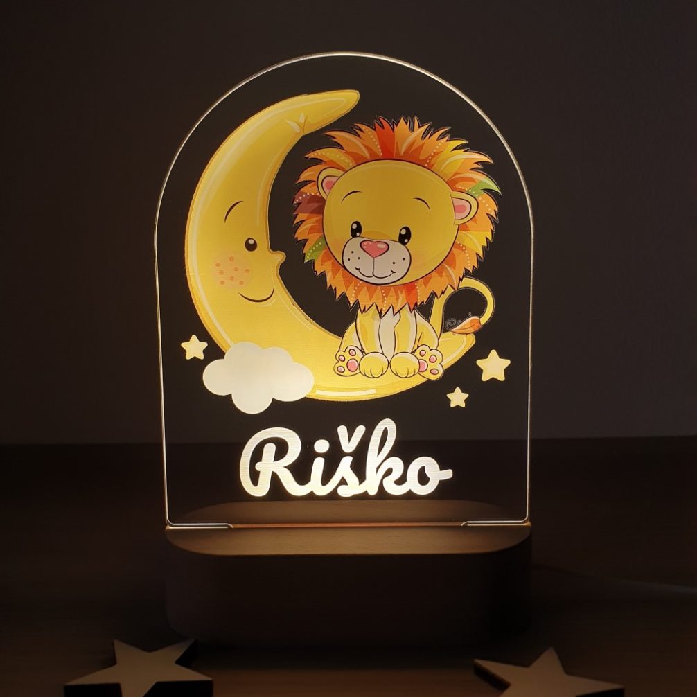Detská nočná lampa s vlastným menom "Levík" - VINI.sk
